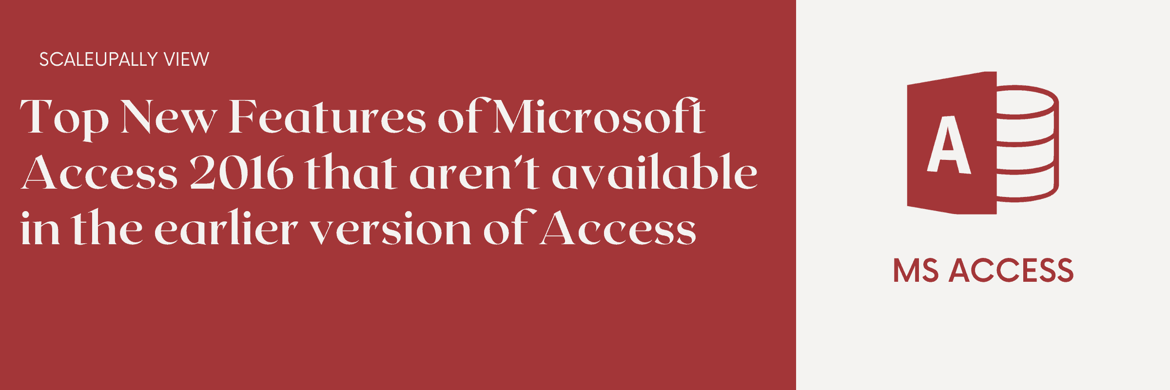 Top New Features of Microsoft Access 2016 - ScaleupAlly
